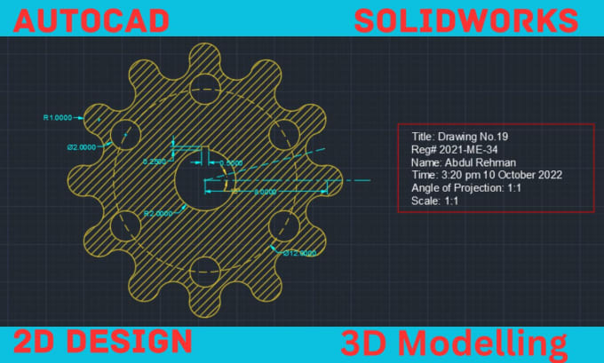 Do technical, mechanical drawing and 3d modeling by Abdulrehman_549 ...