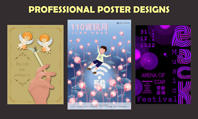 Design a unique poster for you , any subject or themes you require by ...