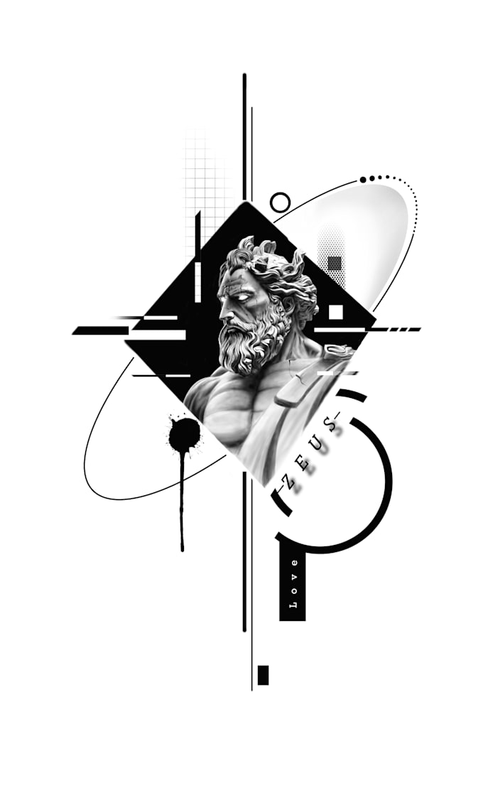 Create an amazing abstract geometric and realistic tattoo design by ...