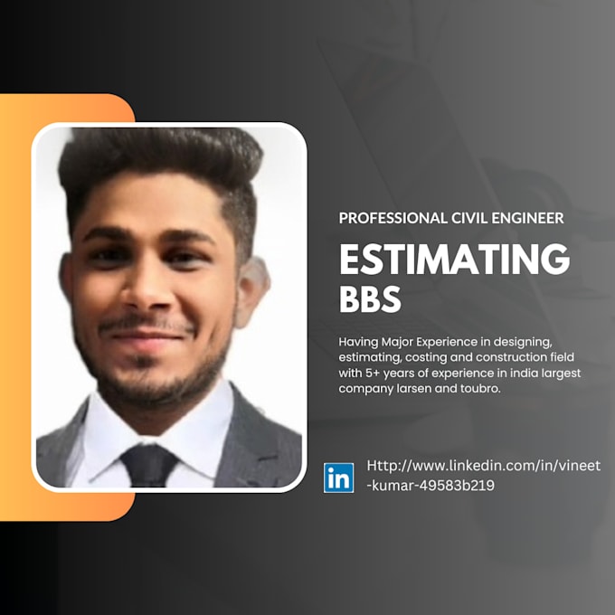 Preparing material estimating and bbs for your dream construction project by Vk7276882 | Fiverr