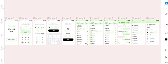Create messaging app design in figma by Johnmarshall1 | Fiverr