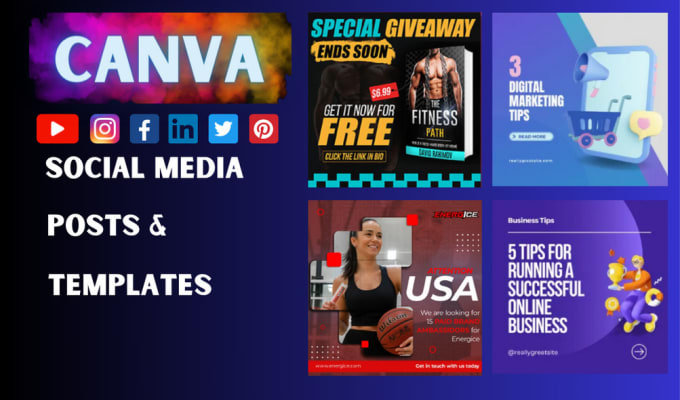 Create attractive social media posts, carousel post, banner and ads ...