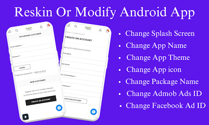 Reskin and modify your android app by Azharsiddique21 | Fiverr
