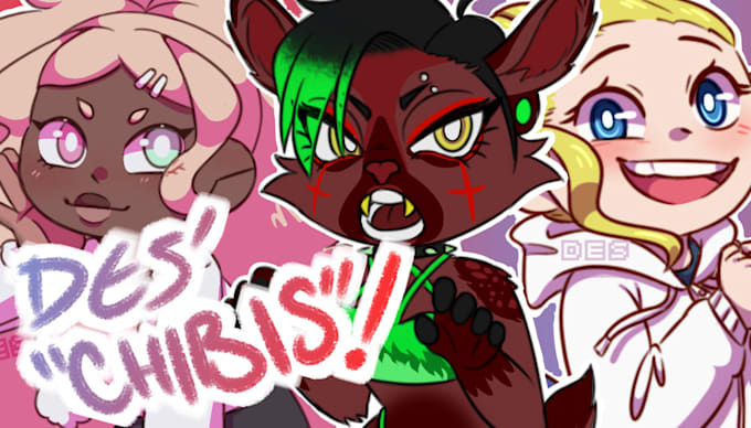 Draw a chibi character of your choice by Des_draws | Fiverr