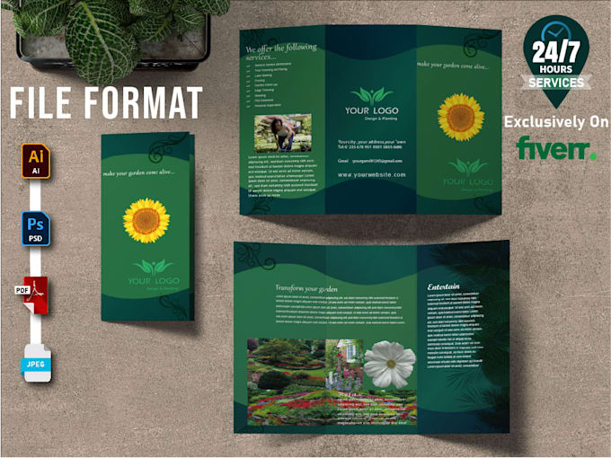Design bifold, trifold, gatefold, brochure, poster,booklet,catalog by ...