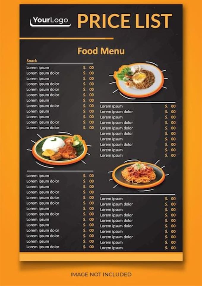 Designing a delightful menu for your occasion by Amaltalbi | Fiverr