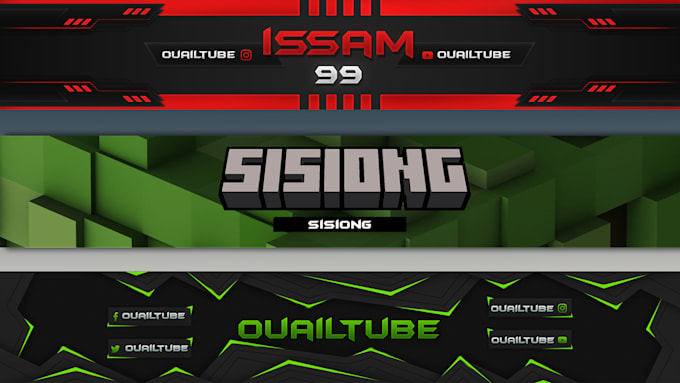 Design a custom youtube banner by Isamouail | Fiverr