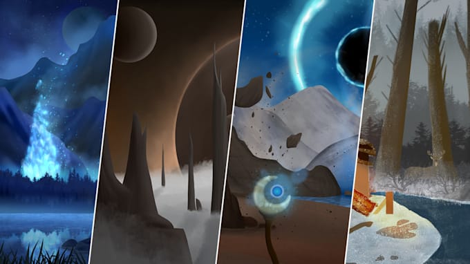 Draw a fantasy background or concept art for you by Jonathankahsai | Fiverr