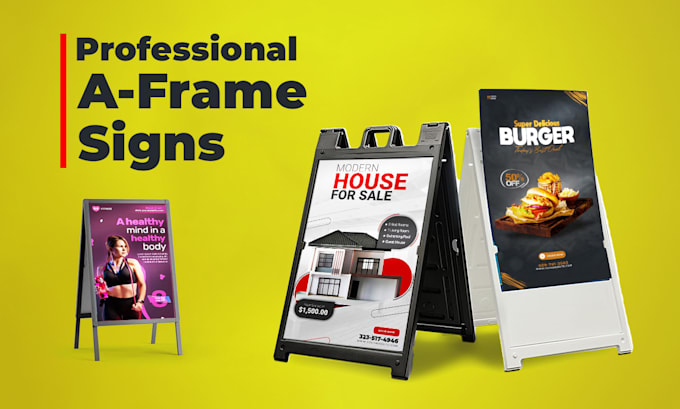 Design professional a frame sign, parking sign for you by ...