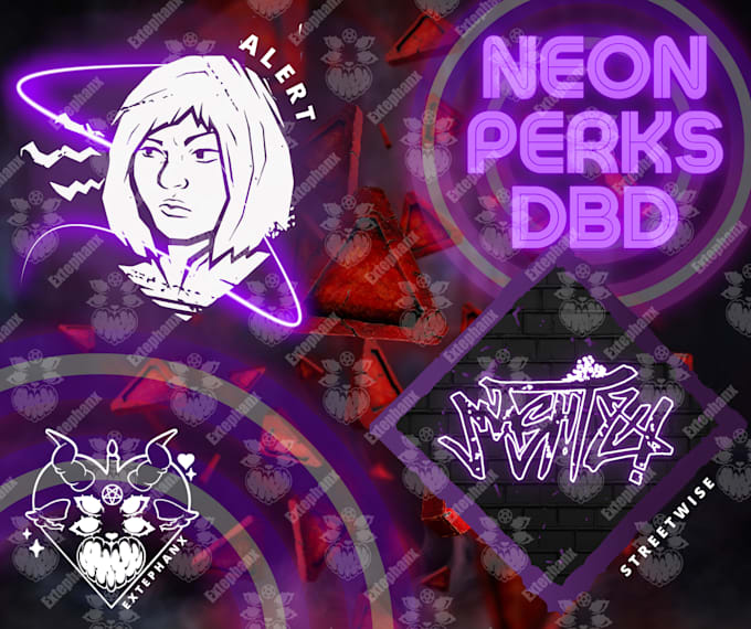 Do any perk from dead by daylight in neon style in high quality by ...