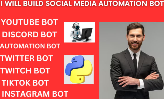 Build automated twitter bot, discord bot, twitch bot, telegram bot ... Build automated twitter bot, discord bot, twitch bot, telegram bot ...