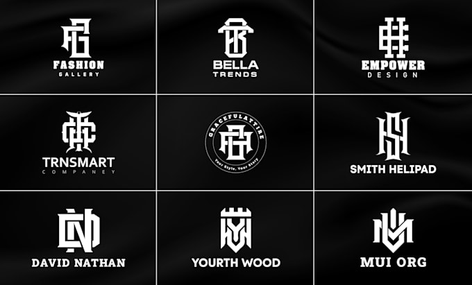 Design Modern Clothing Brand Urban Streetwear Fashion Monogram Letter