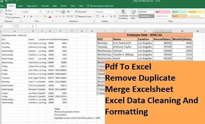 Help In Ms Excel Pdf To Excel Remove Duplicate Formatting Cleanup Accuracy By Diff To Easy