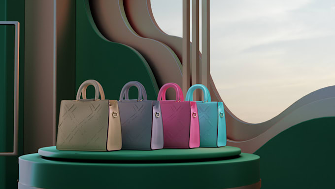 Create realistic 3d bag animation, 3d bag design, 3d handbag animation ...