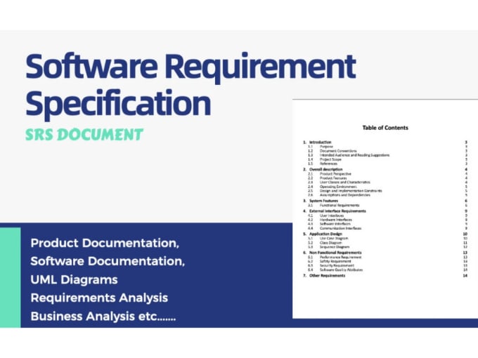 Write software requirement specification srs, technical documentation ...