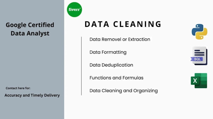 Perform excel data cleansing and data integrity by Bukhari_analyst | Fiverr
