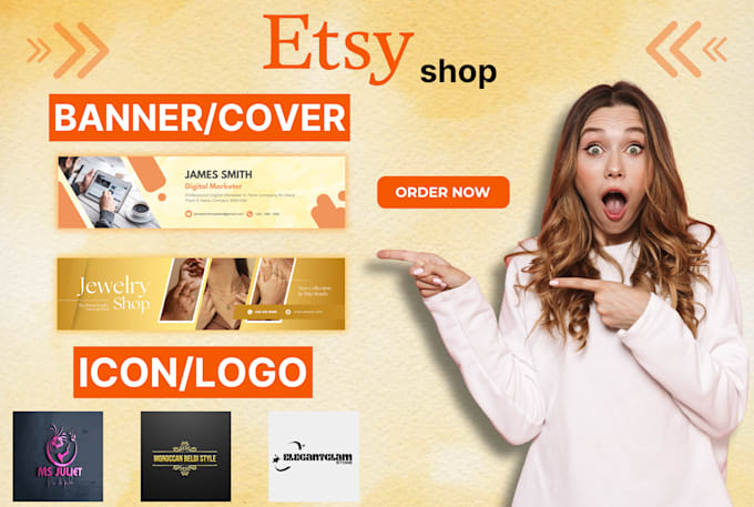 Design a custom etsy banner cover and logo icon in 24 hours by ...