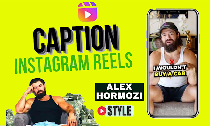 Edit instagram reels captions in alex hormozi style by Tahirmahar | Fiverr
