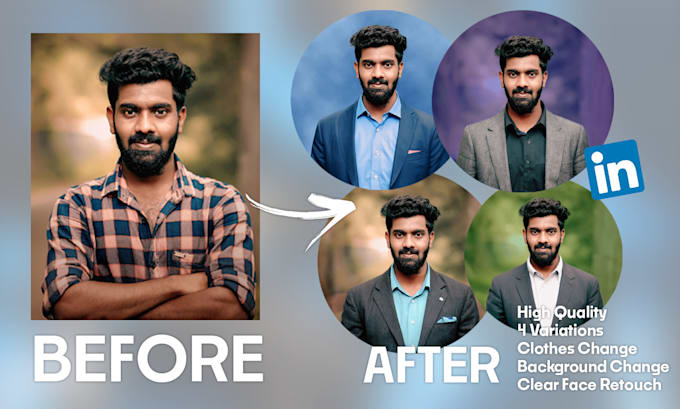 Create professional profile pictures from your photos by Aslandesign35 ...