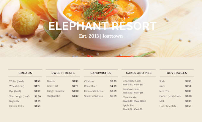 Design food menu, restaurant price list with modern and creatively by ...