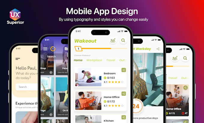 Create creative app design for ios and android by Uxsuperior | Fiverr