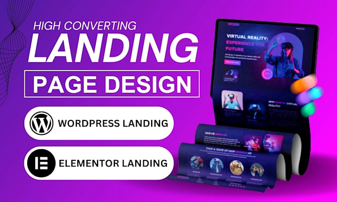 Design responsive wordpress landing page or website with elementor pro ...