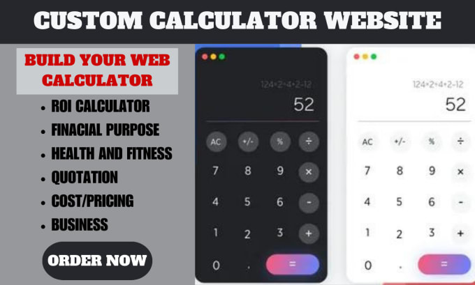 Create custom online web calculator for your wordpress website, wix website by Jaywebber036 | Fiverr