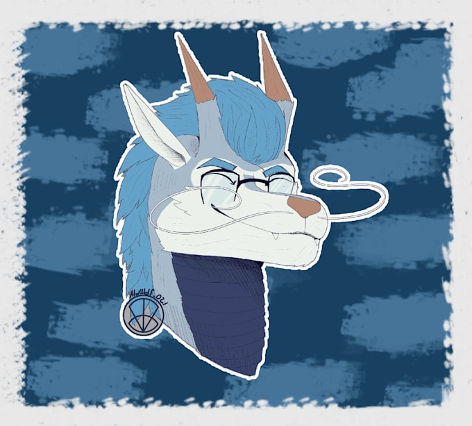 Draw a furry headshot character by Alviwolf_021 | Fiverr