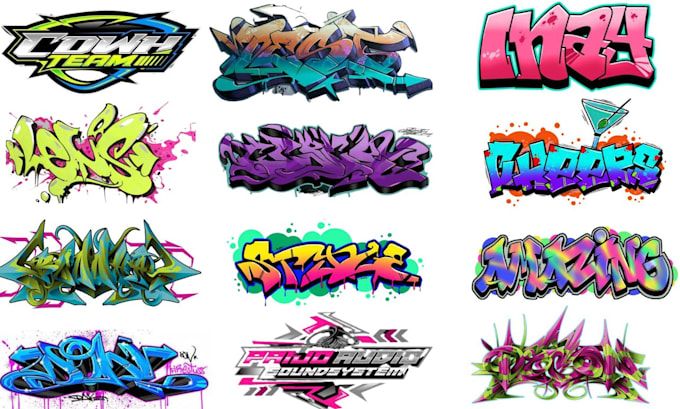 Create a graffiti logo or graffiti illustration lettering, , signature ...