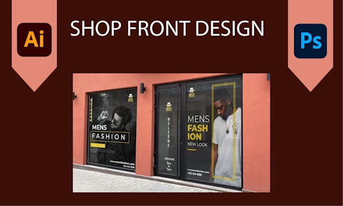 Design awesome, vip shop front, window graphics, signage by Usawaraamir ...