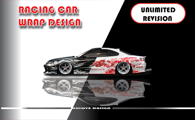 Do modern racing car wrap, sports car, jump car design by Ahsanraza513 ...