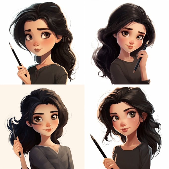 Do hyper realistic portrait or cartoon like character by ...