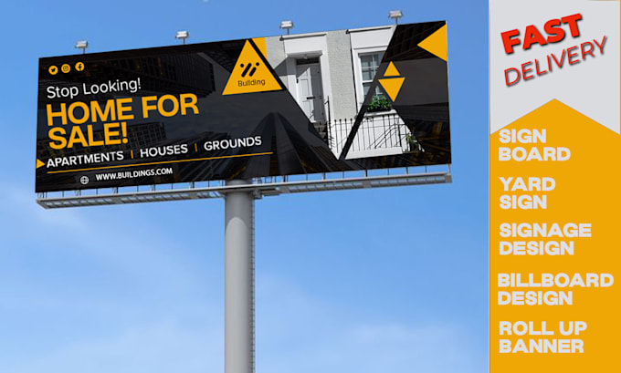 Design billboard, yard sign, outdoor, signage, sign board and shop ...