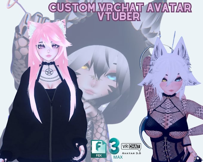 Make A Custom Vrchat Avatar Vtuber 3d Model Furry Chibi Vrc Avatar By
