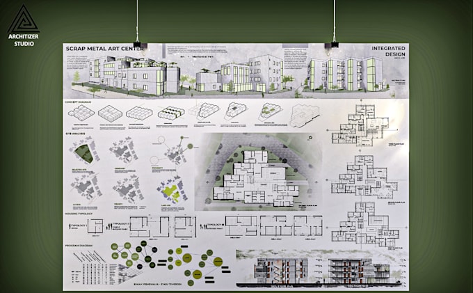 Make architectural panel poster boards and portfolios by Ar_alizeeshan ...
