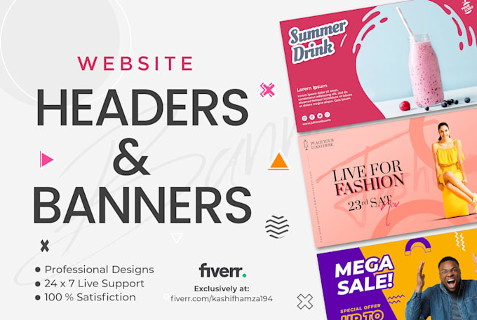 Design eye popping and creative web banners, slider by Kashifhamzasdq ...