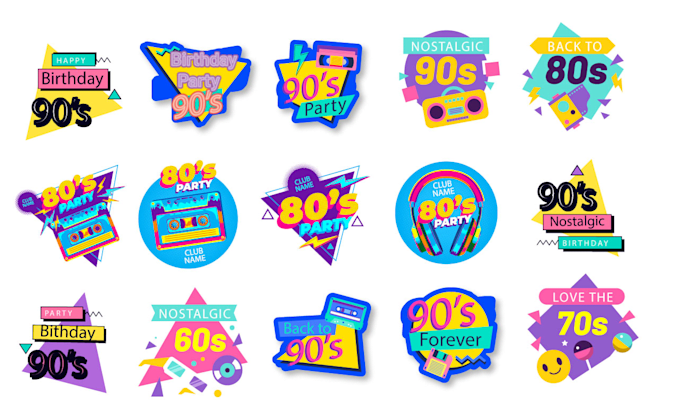 Create an original 70s, 80s retro 90s and for your brand by ...