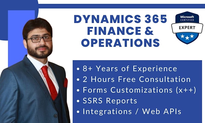 Do customization in dynamics 365 finops finance and operations by Shahrukh_naeem | Fiverr