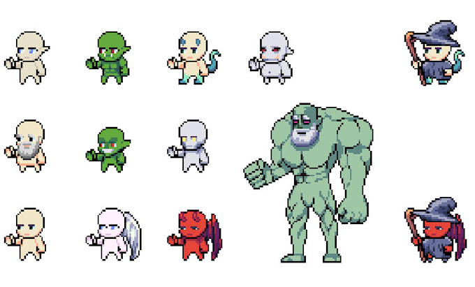 Create pixel art characters for your game or project by Eracyper | Fiverr