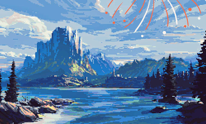 Draw stunning 8 bit pixel art, sprite, 16 bit pixel character, game ...