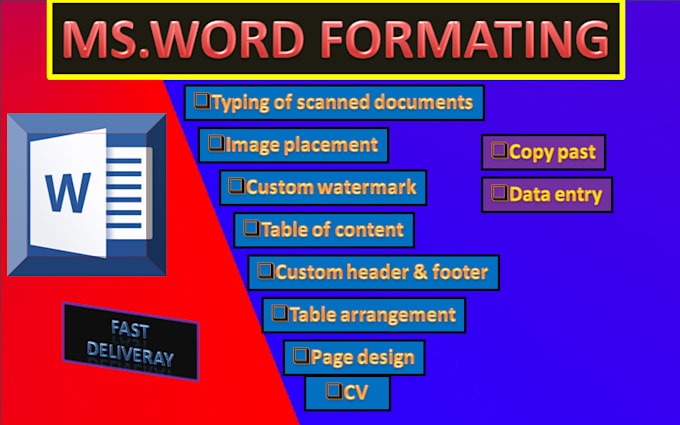 Format,design and edit in ms word pdf convert,text to pdf by ...