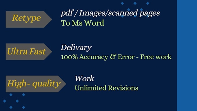 Do typing job , pdf to word, retyping , fast typing by Hansisenavirath ...