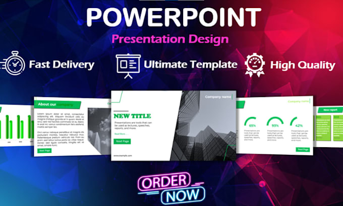 Design powerpoint presentation slide template by Ufservice | Fiverr
