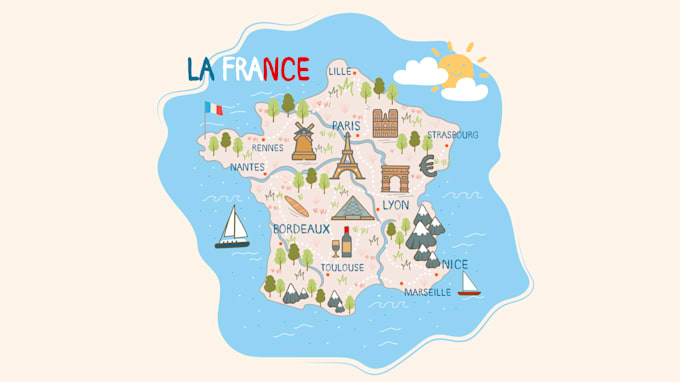 Draw a custom vector map of any place illustration by Fassal_be | Fiverr