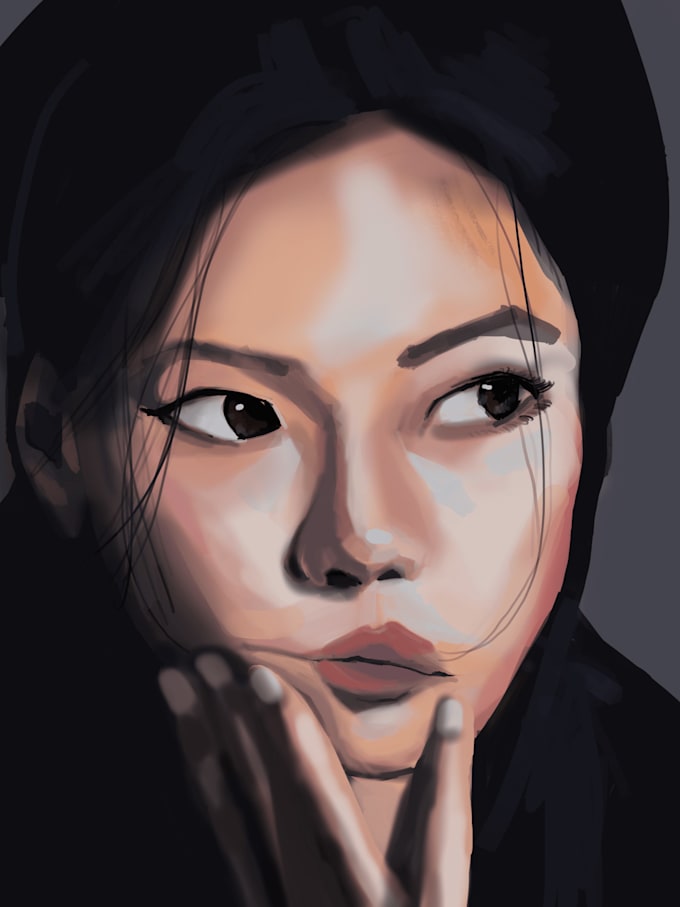 Draw semi realistic portraits by Tianhax | Fiverr