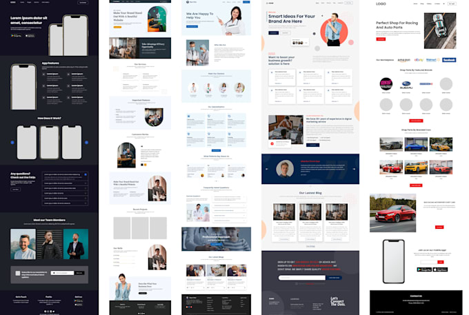 Create nested components, ui designs, figma prototype, and animation by ...