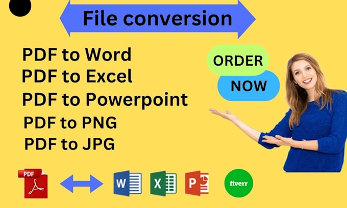 Convert pdf to word, pdf to excel and powerpoint typing job by ...