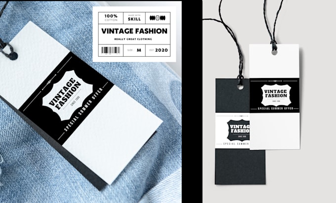 Design clothing label, hang tag, neck label within 4 hours by Hamzatariq077 | Fiverr