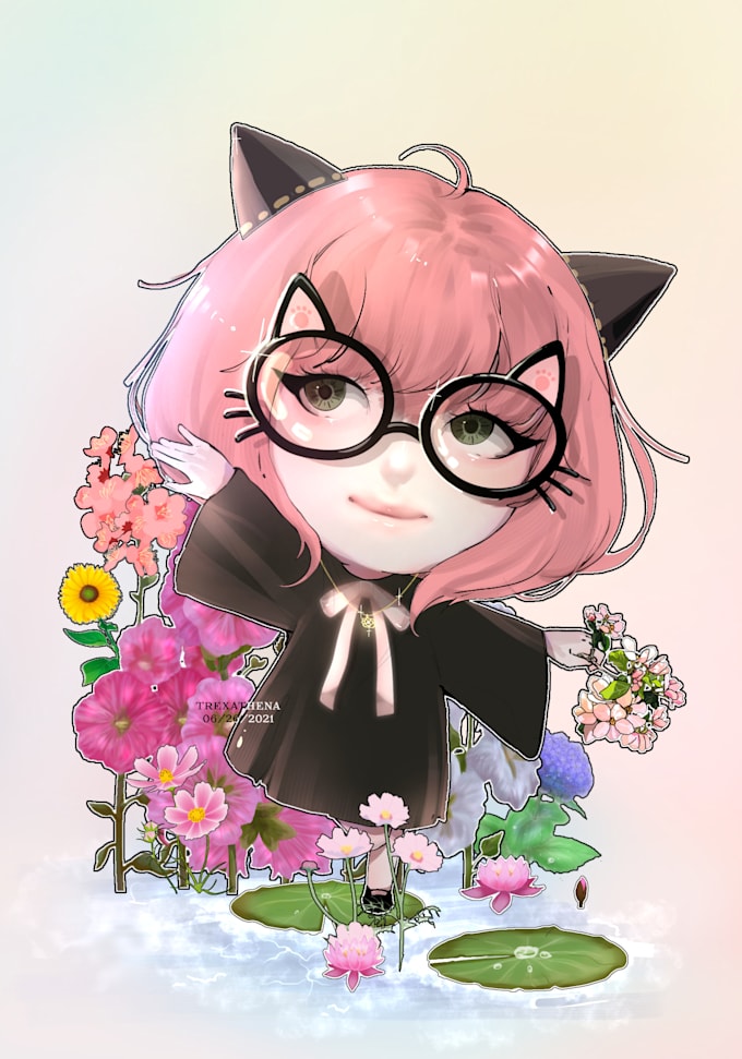 Do a chibi portrait by Trexietina | Fiverr