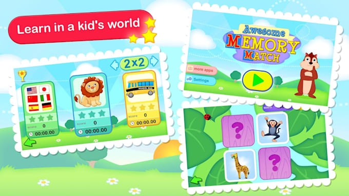 2d kids learning game, educational game, puzzle game, board game ...